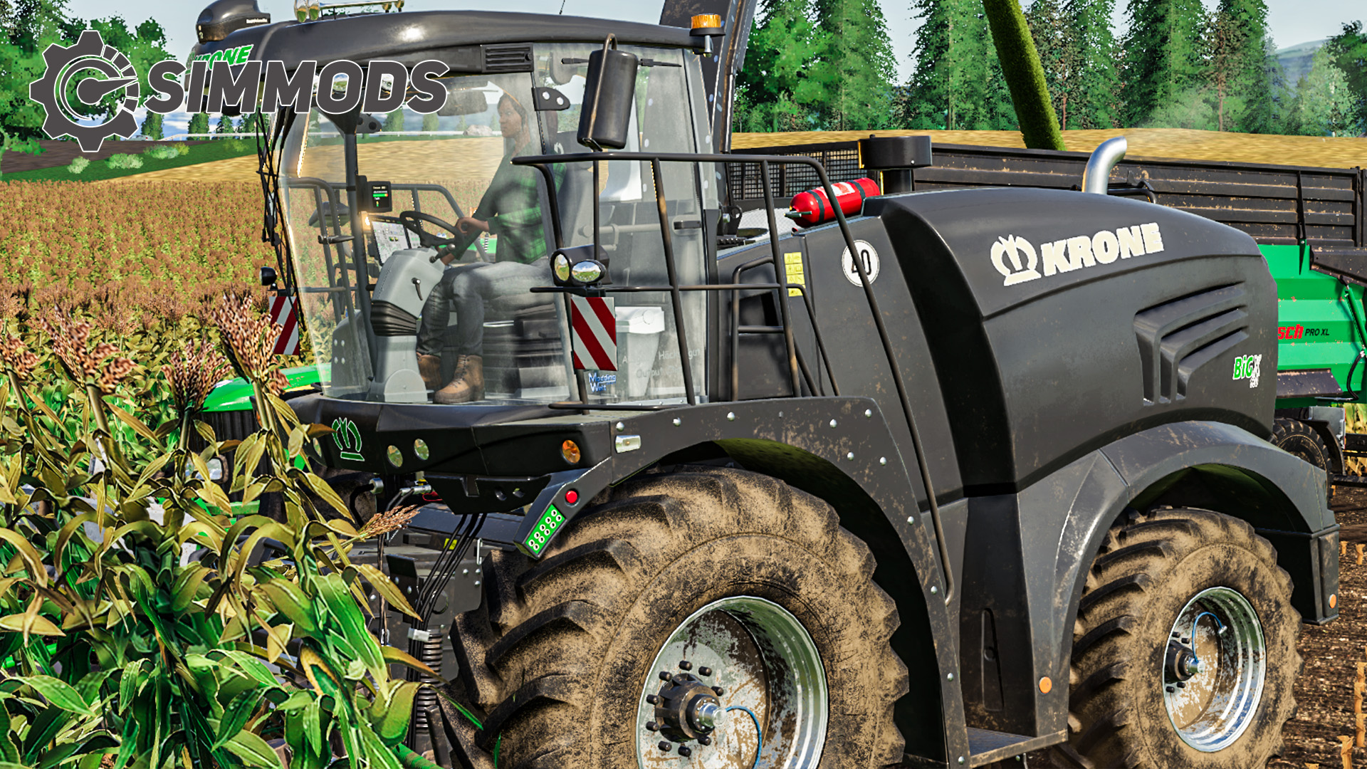 LS19: Krone Big X 580 Pack mit Auslastungsscript - DOWNLOAD - SIMMODS